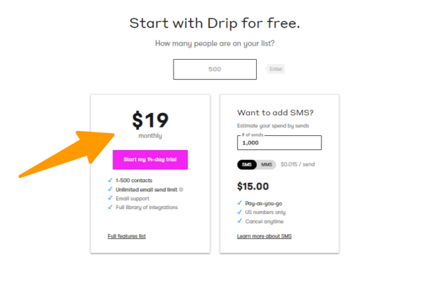Drip - Pricing - DigiExe